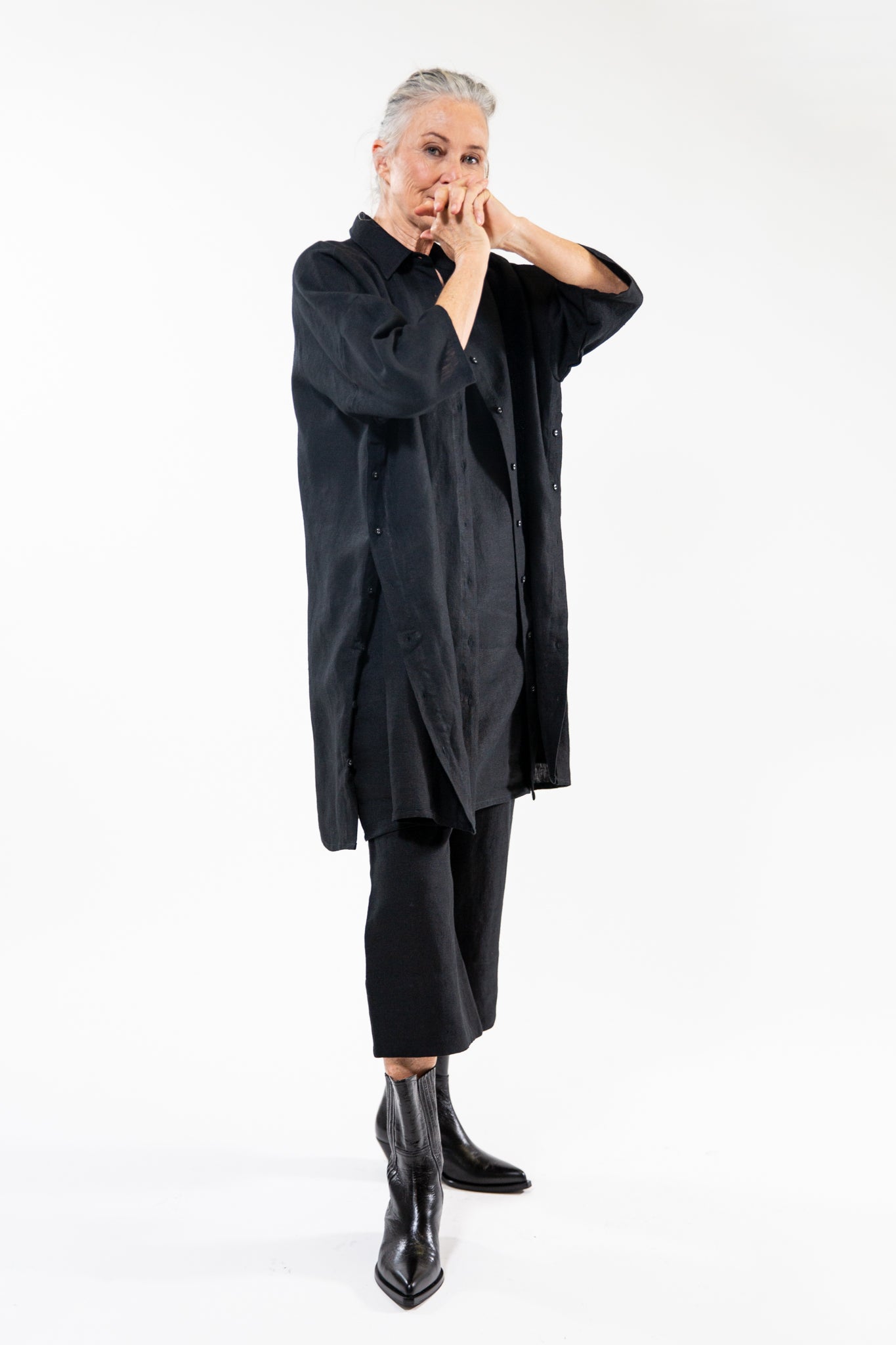 Pippi Shirt Dress | Black